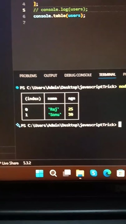 🔥 "console.log vs console.table – Developer Trick You Didn't Know!" - YouTube