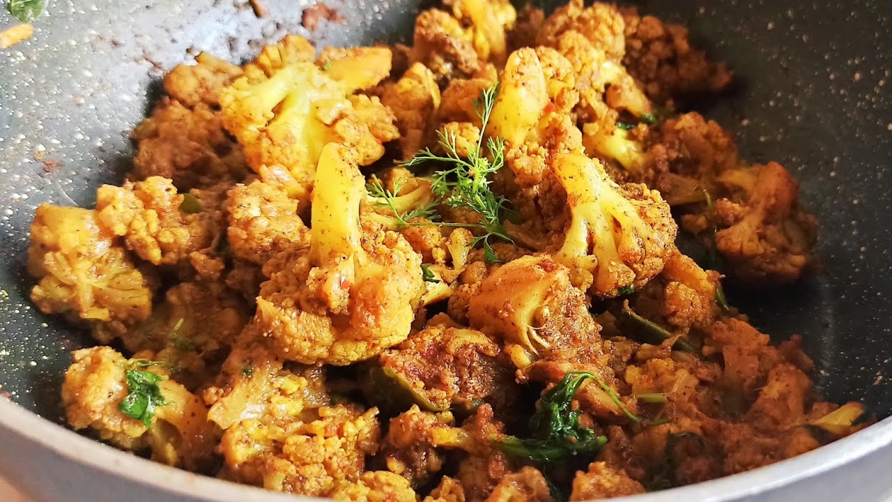 CAULIFLOWER PEPPER FRY/Gobi pepper fry/Side dish for rice/Cauliflower ...