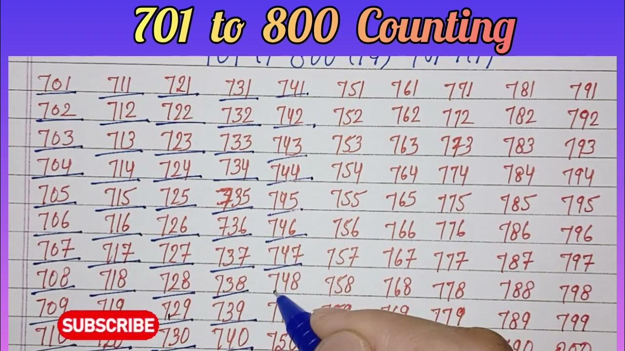 701 to 800 Counting | Ginti 701 se 800 Tak | count 701 to 800 #123 #counting #ginti #12345678910 ...