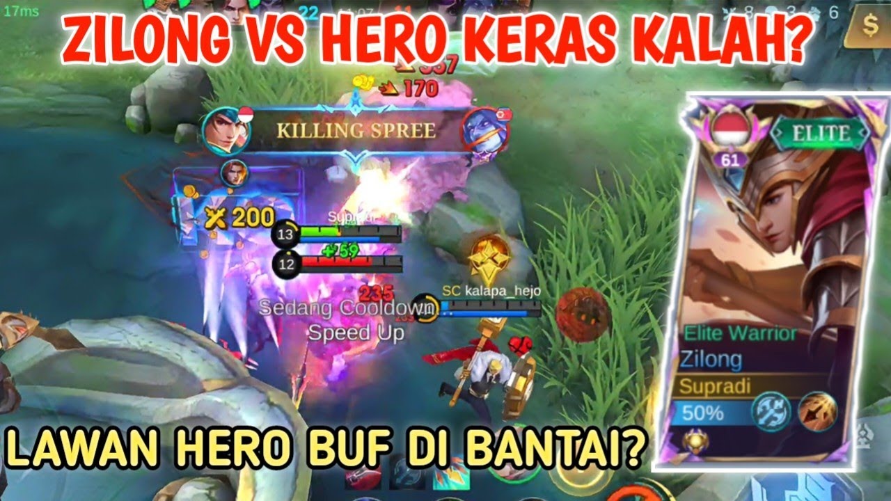 Begini cara main Zilong lawan Hero tebal keras+regen deres||cara main ...