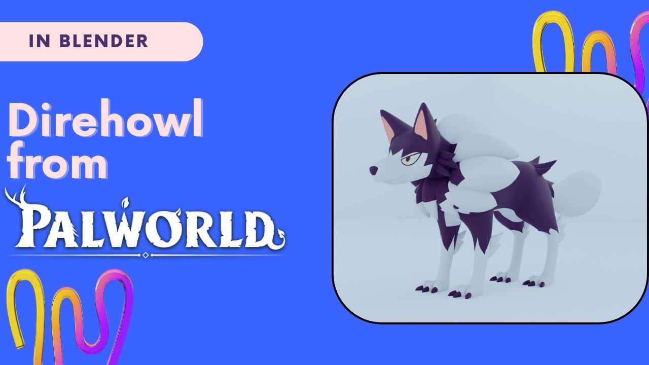 How to make Direhowl from Palworld #palworld #characterdesign - YouTube