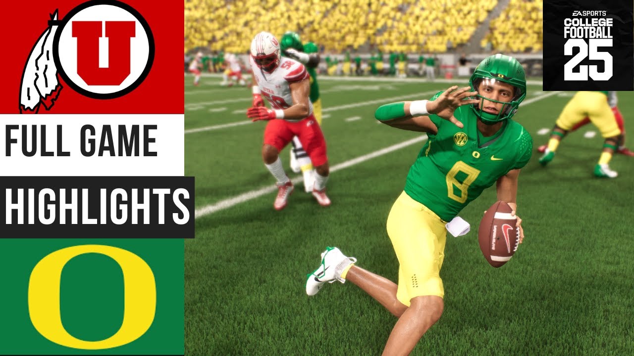 College Football 25 | #12 Utah vs #4 Oregon | Bragging Rights Week 1 ...