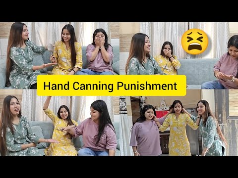 Hand Canning Punishment Challenge 😫|| Very painfull challenge 😢😂|| TheLakshmivlogtoday