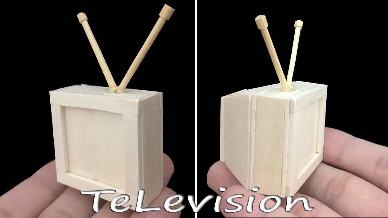 How to make Miniature Television Doll's house, Art and Craft, Easy Diy ...