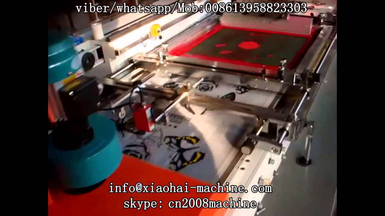 MHS-600 five color screen printing machine （roll to roll） - YouTube