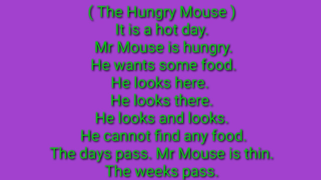 The Hungry Mouse story, Book Name Oxford reading circle Book # ...