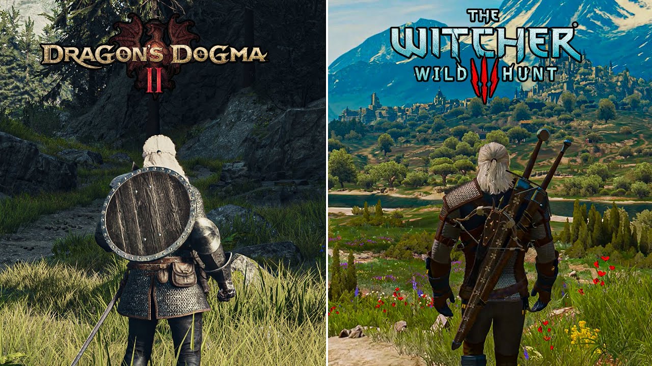 Dragon's Dogma 2 vs The Witcher 3 Next Gen - Details and Physics ...