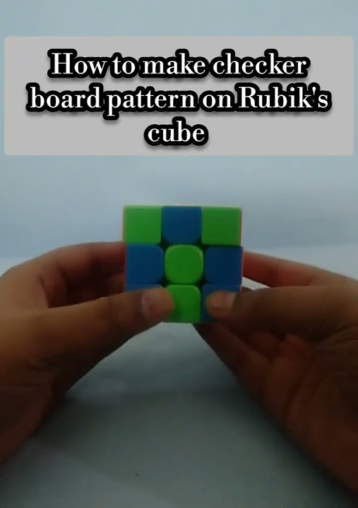 how to make checker board pattern on Rubik's cube #shorts - YouTube