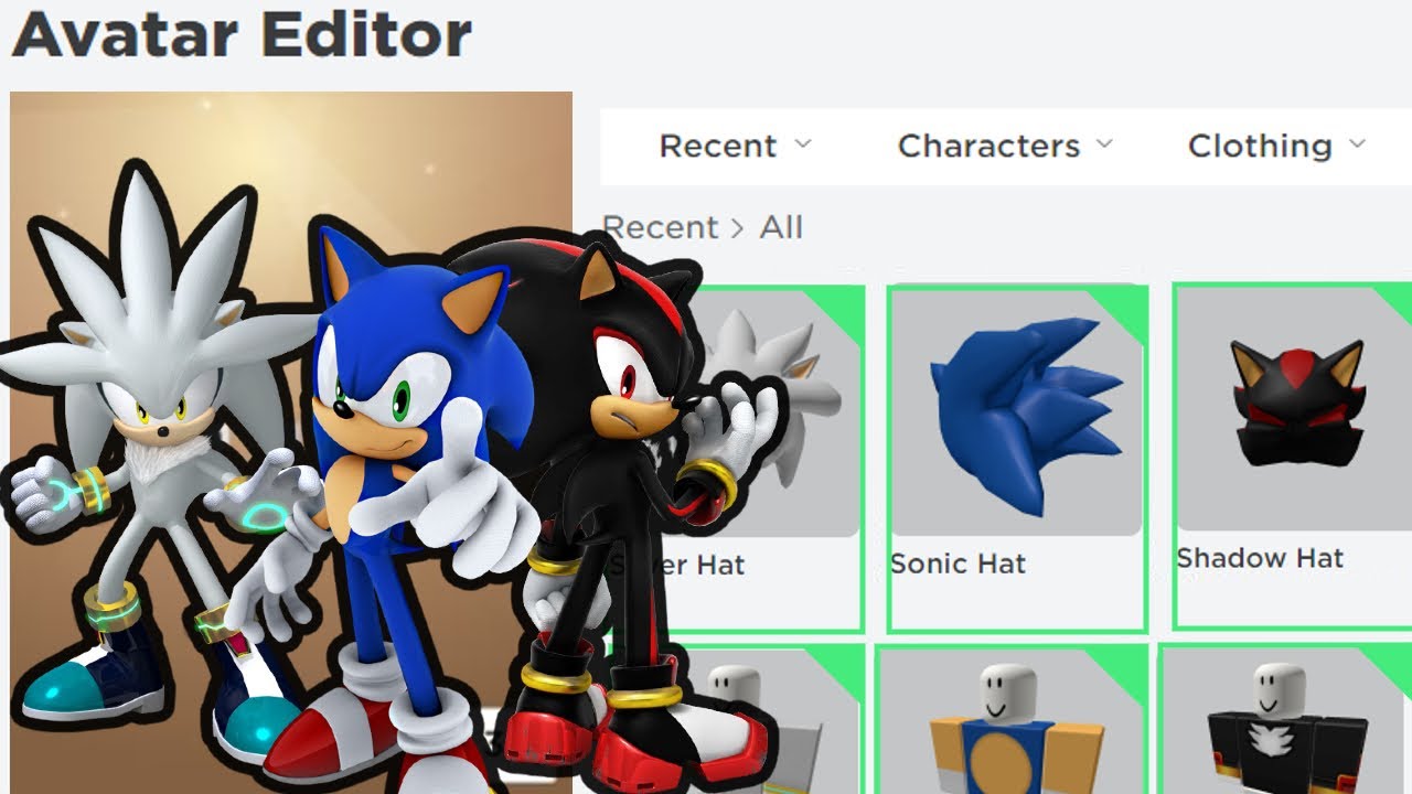 Sonic Shadow and Silver Roblox Avatar - YouTube