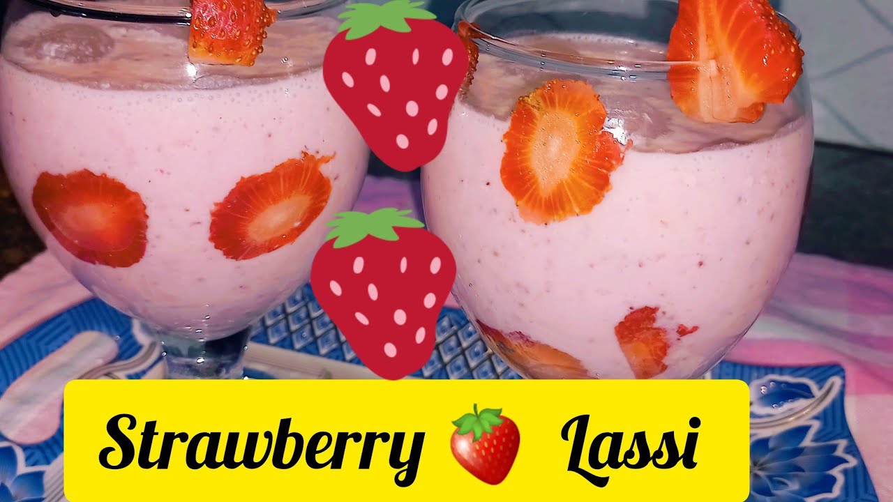 Strawberry 🍓🍓 Lassi Recipe|| " Homemade Strawberry Laban Recipe 😍😍By ...
