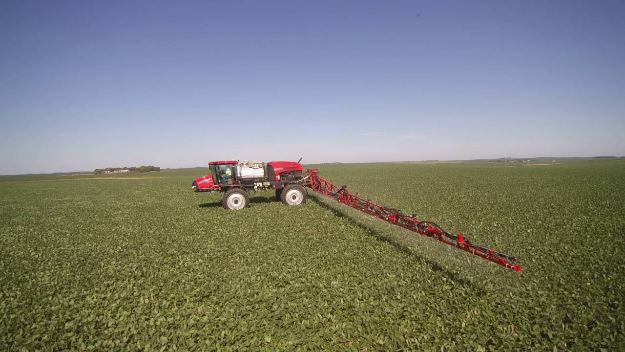 Case IH 4440 Patriot sprayer with Aim Command - YouTube
