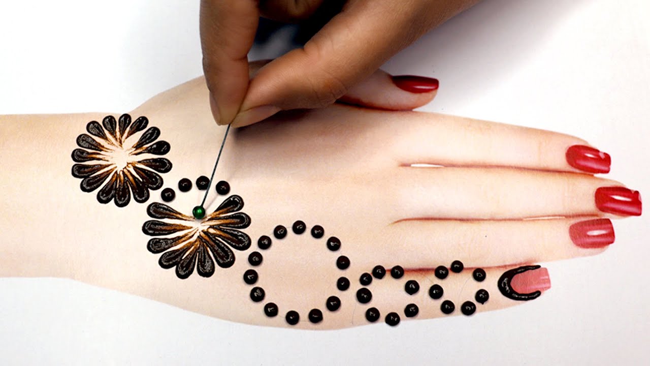 Latest Easy Dots Mehndi design| Simple Mehandi design| Mehndi designs ...