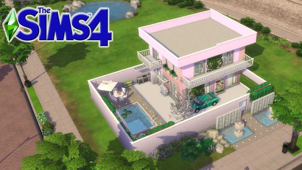 Pink house ♦ The Sims 4 ♦ Speed Build - YouTube