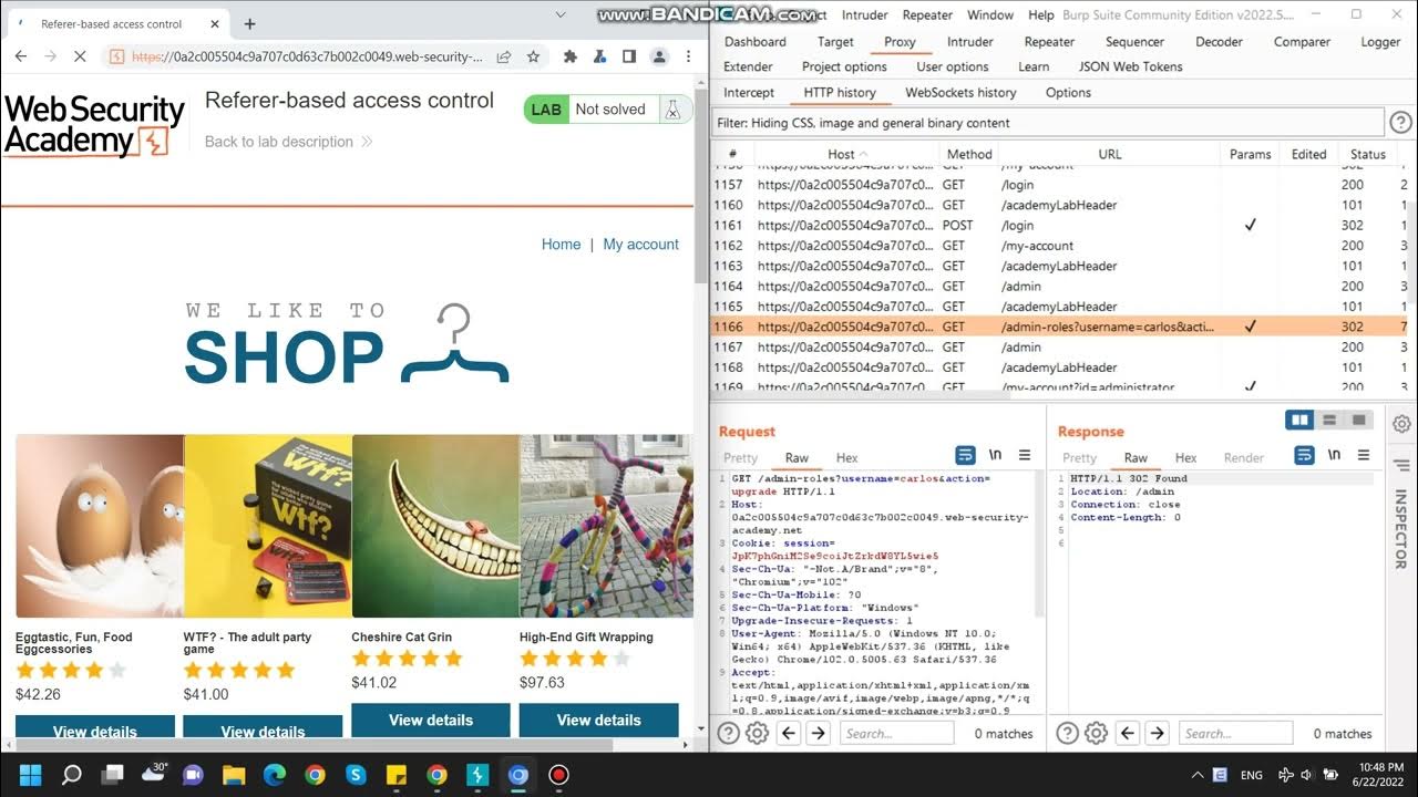 BAC - Lab 13: Referer based access control - YouTube