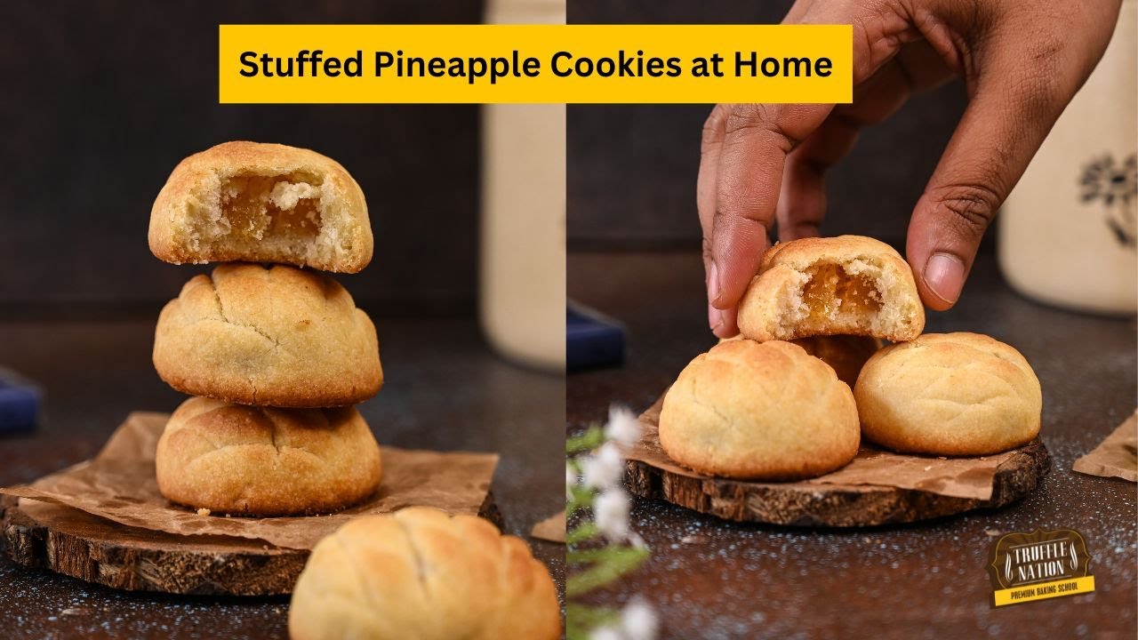 Stuffed Pineapple Cookies , Easy Baking Recipe with Fresh Pineapples ...