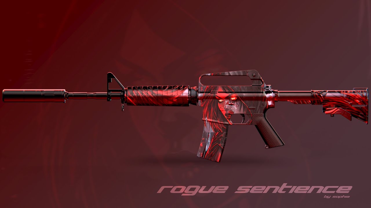 CS2 M4A1-S Rogue Sentience | 3D Pearlescent Glow Skin Artwork Showcase ...