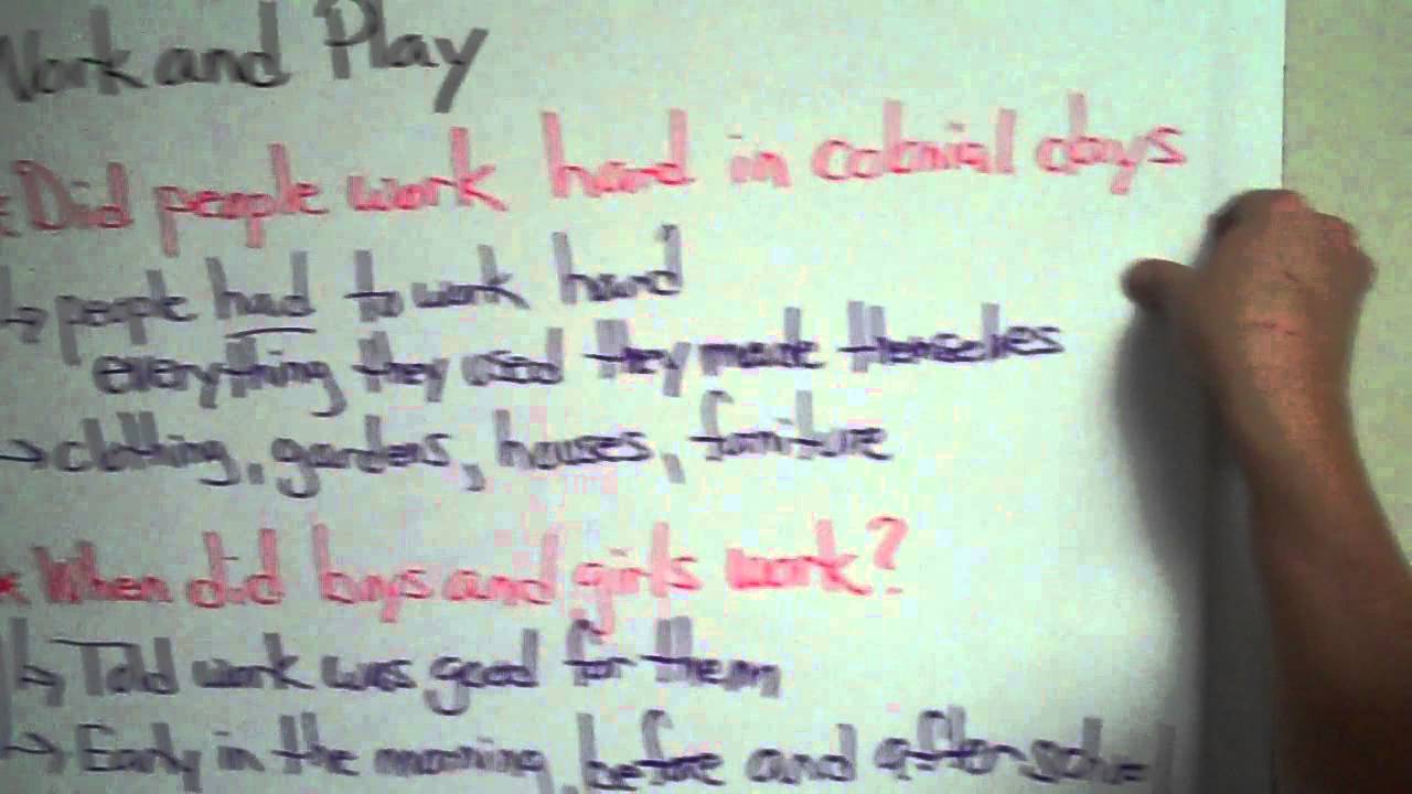 Colonial Times Work and Play - YouTube