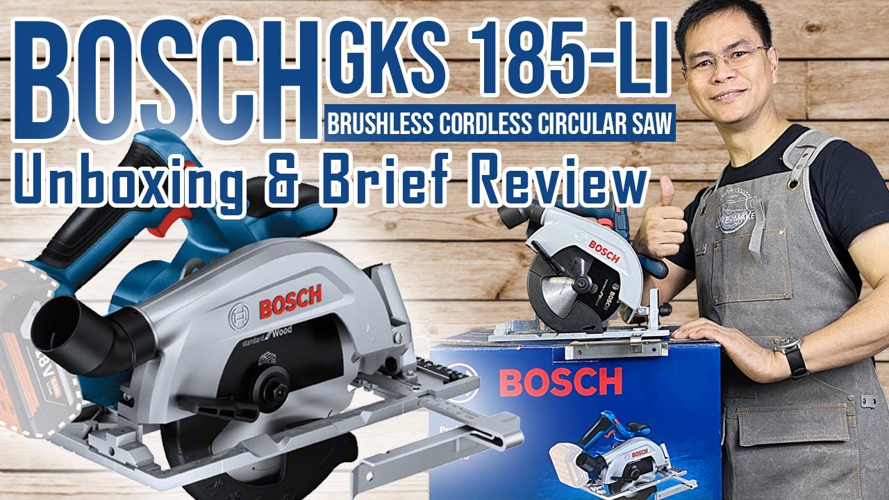 Bosch GKS 185 Li Brushless Cordless Circular Saw Unboxing & Brief ...