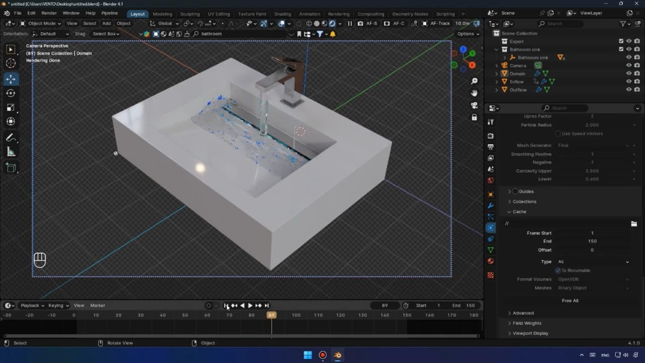 Fluid Water Simulation In Blender - YouTube