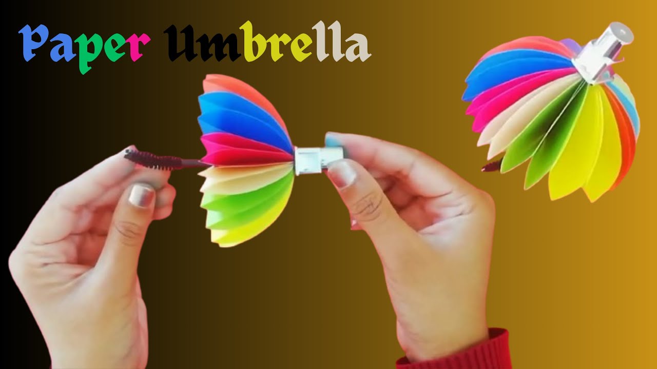 Easy Step-by-Step Tutorial for Making a Mini Umbrella with Paper ...