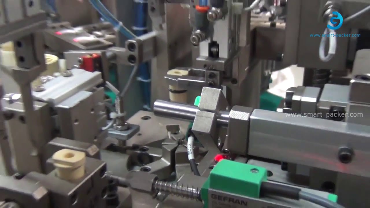 Automatic rubber valve assembling machine ring assemling line with rejection system - YouTube