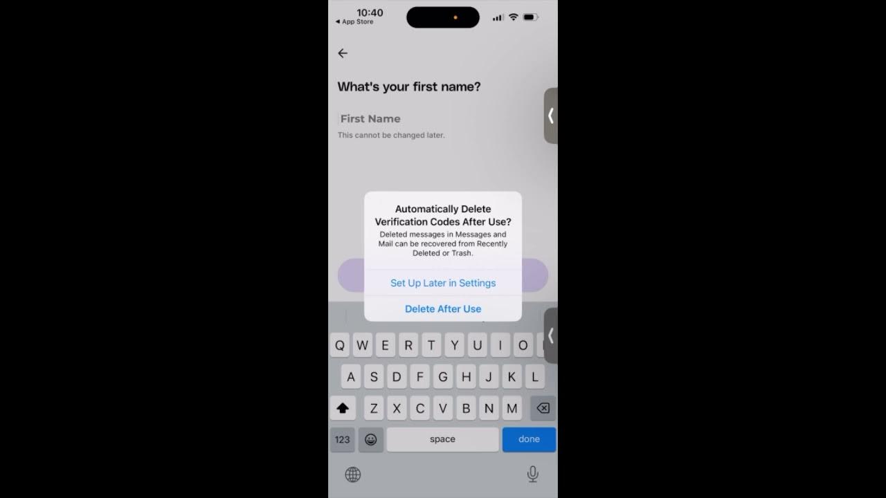Automatically delete verification codes after use in iOS17 - YouTube
