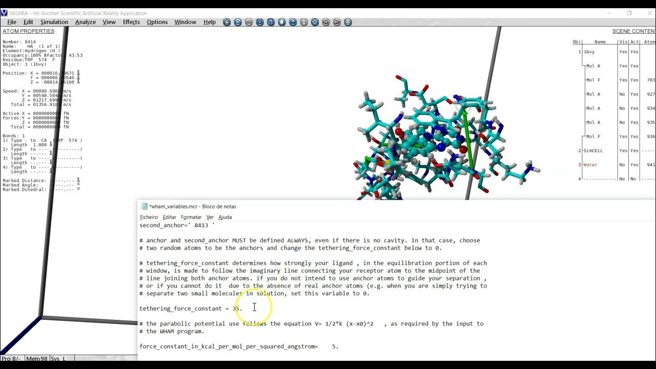 Performing umbrella sampling simulations in YASARA - YouTube