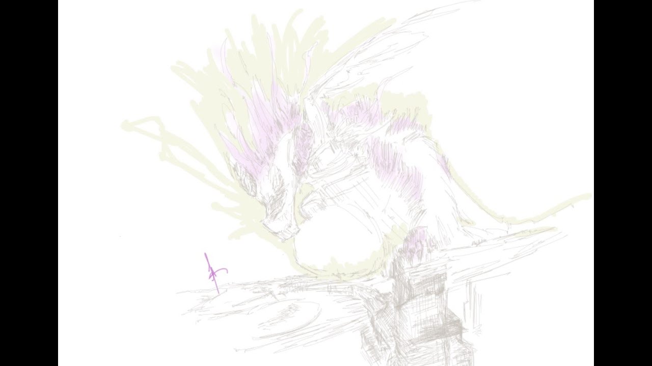 Drawing Before The Holidays A Dragon Youtube