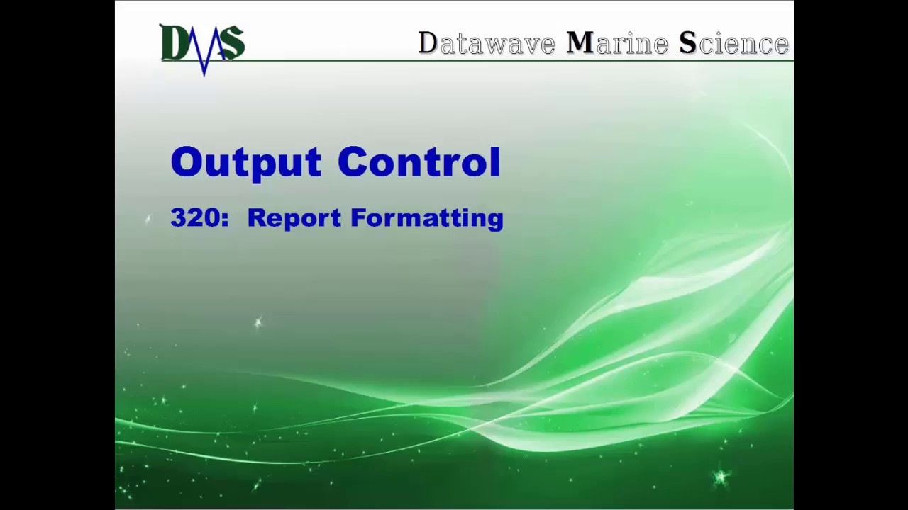 320 GHS Report Formatting (Improved Audio) - YouTube