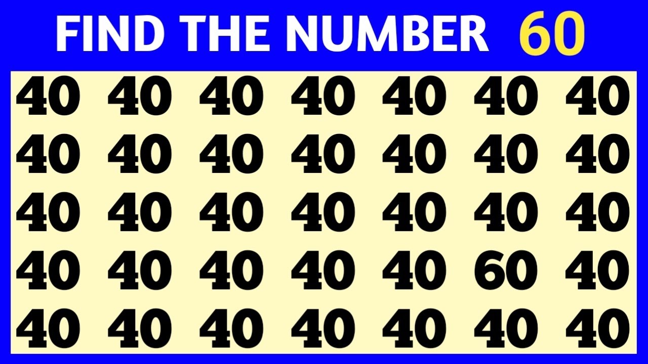 Spot The Difference from rest| Spot The Difference Number And Letter ...