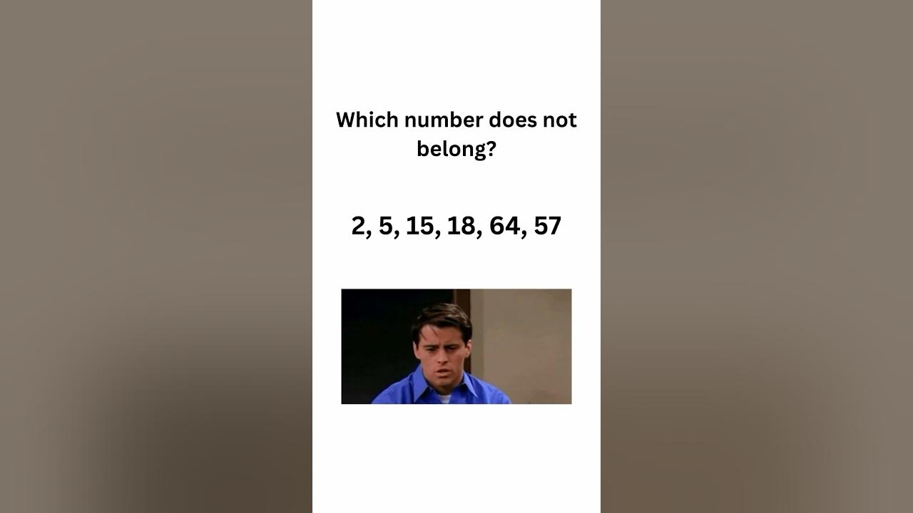 Which number does not belong? #riddle #puzzle - YouTube