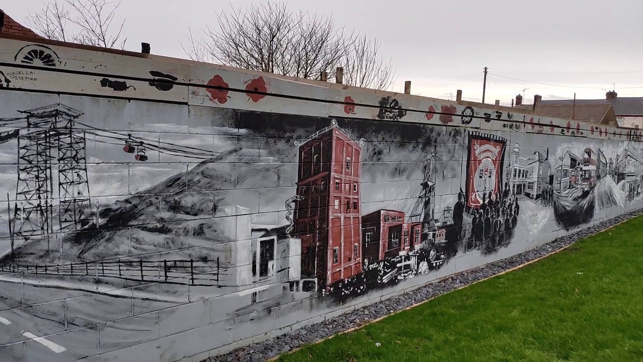 Murton, Durham history mural, mining heritage - YouTube