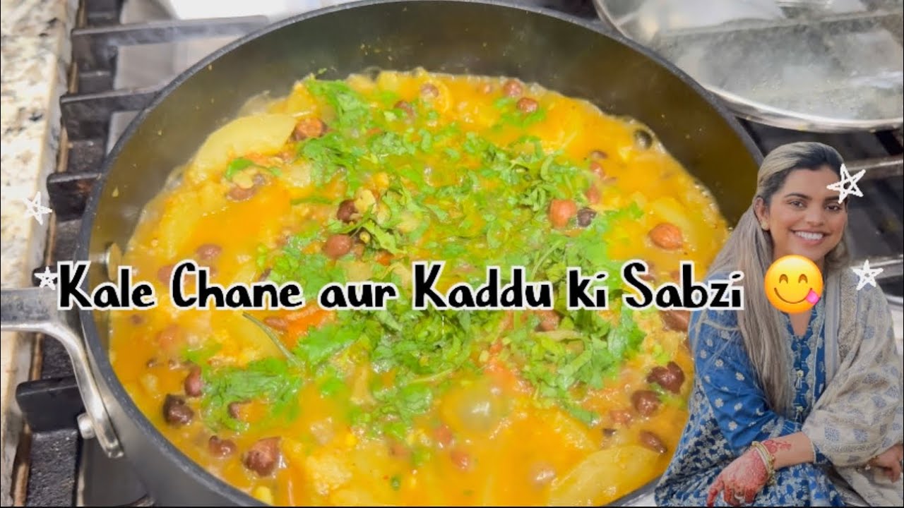 Kaddu Chana Ki Sabzi Recipe| Pumpkin & Black Chickpeas | How to Make ...