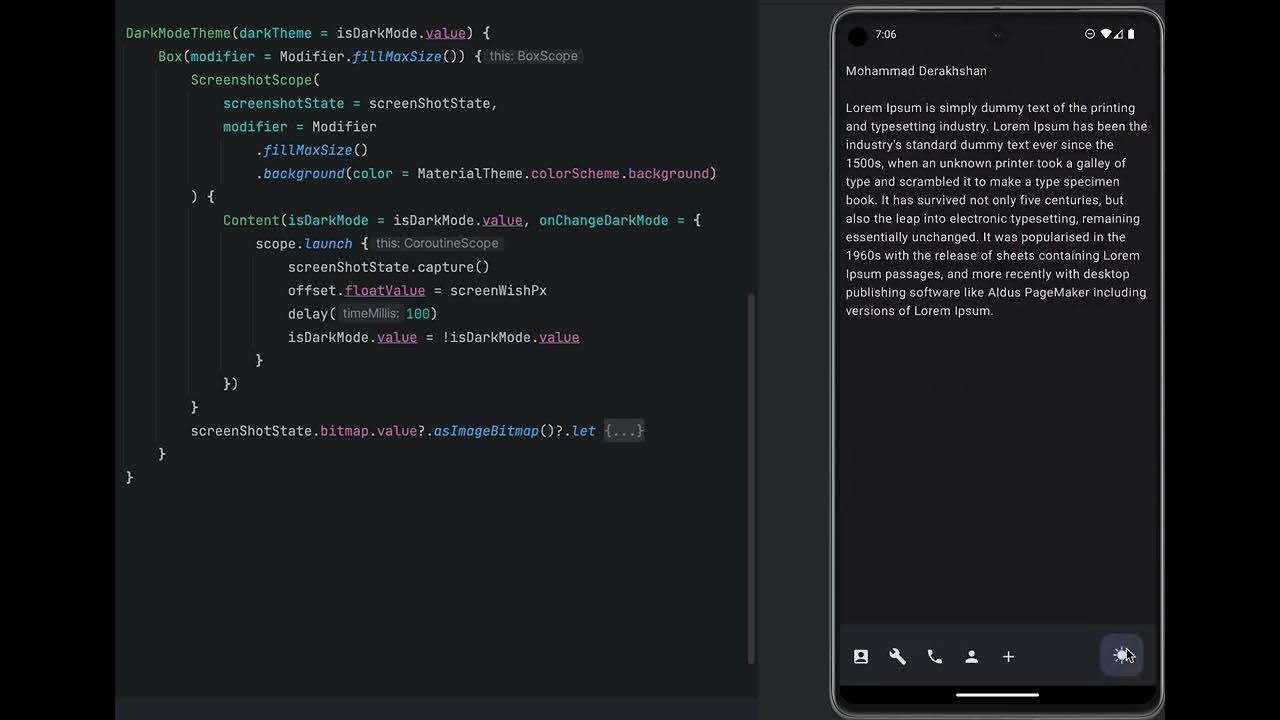 Animating Dark to Light: A Jetpack Compose Guide for Theme Switching on Android (demo or project ...
