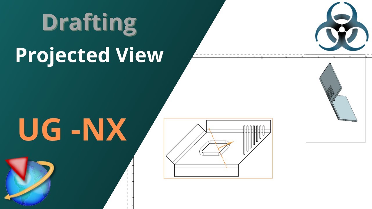 Siemens Unigraphics Nx Drafting How To Create Projected View In Nx Youtube