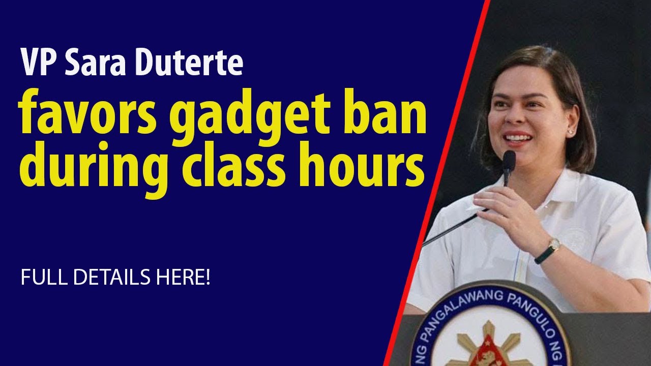 VP Sara Duterte favors gadget ban during class hours - YouTube