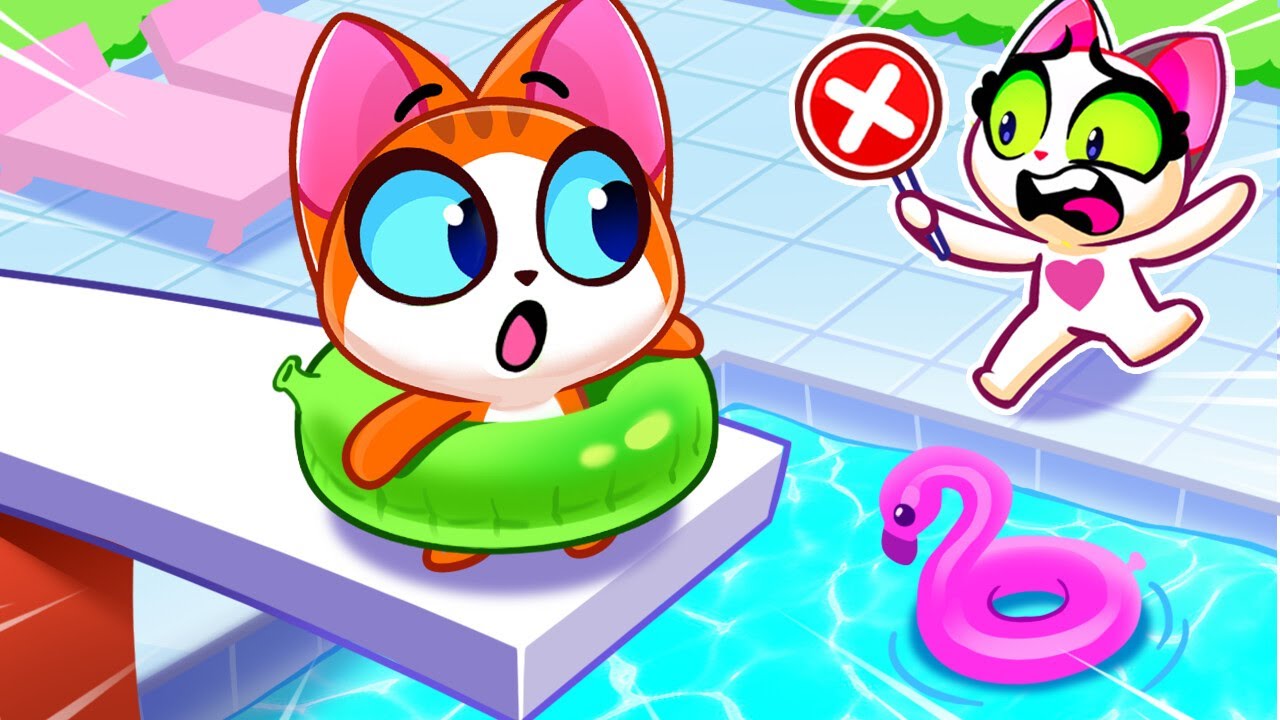 Baby, Please Stay Safe! | Play Safe in the Pool | Safety Tips Cartoons ...