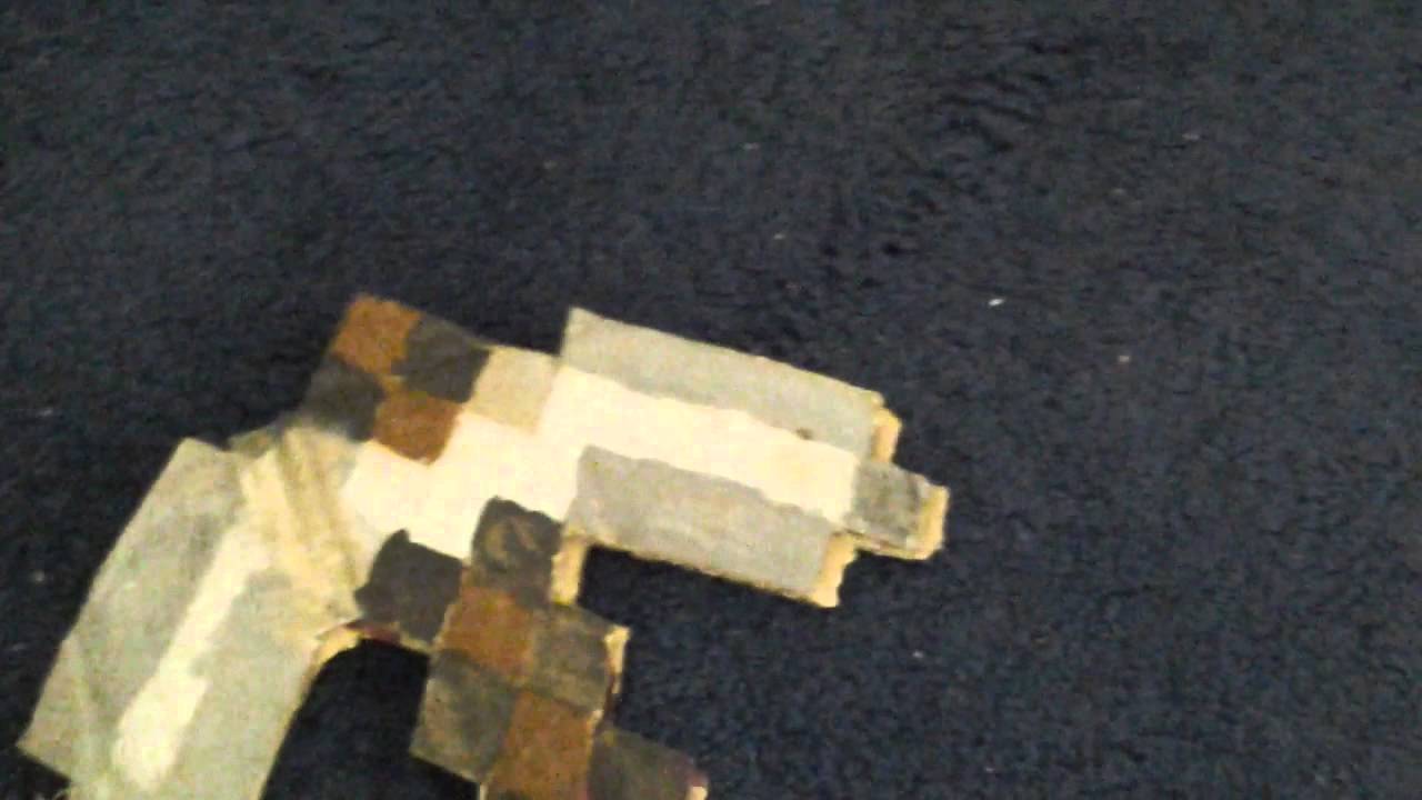 My cardboard minecraft pickaxe - YouTube