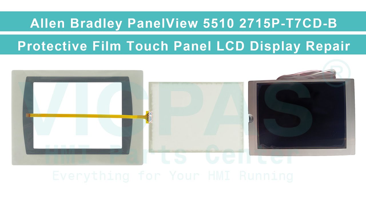 Allen Bradley PanelView 5510 2715P-T7CD-B Touch Screen Monitor Front ...