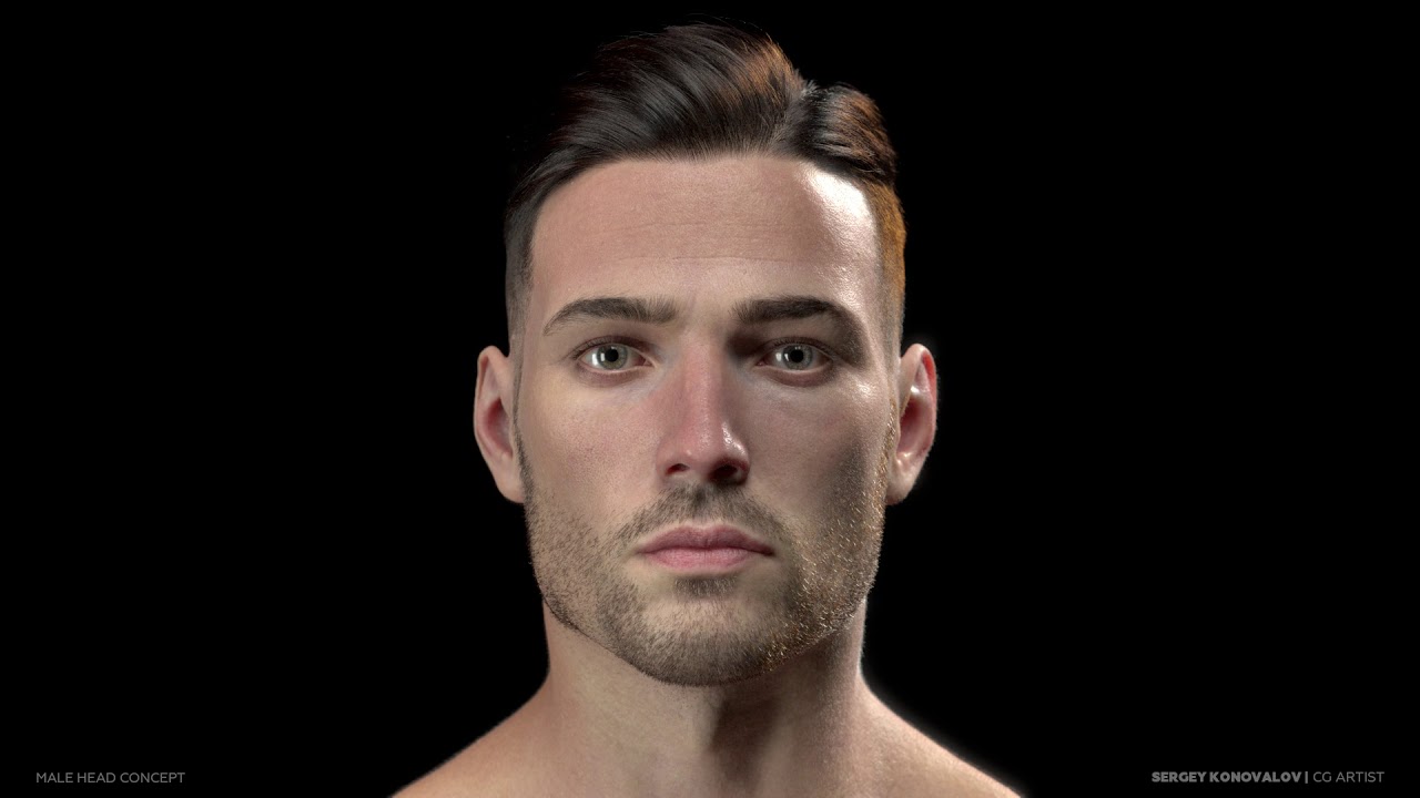CGI Male head Concept - YouTube