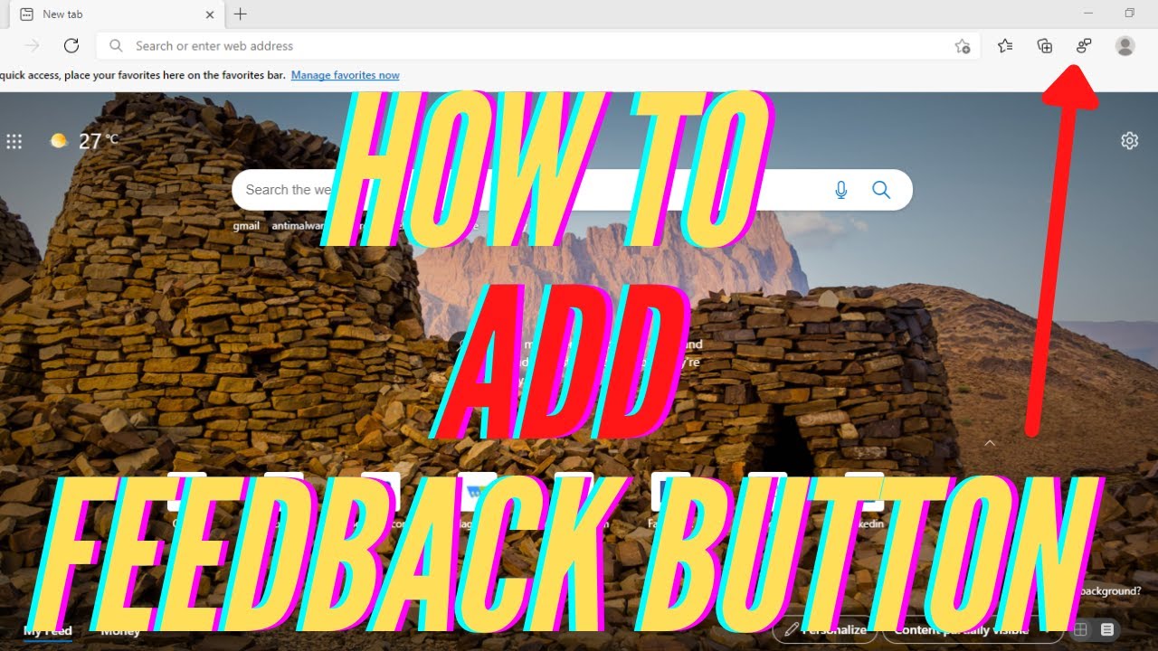How to Add Feedback Button on Toolbar in Edge Browser on Windows 10 ...