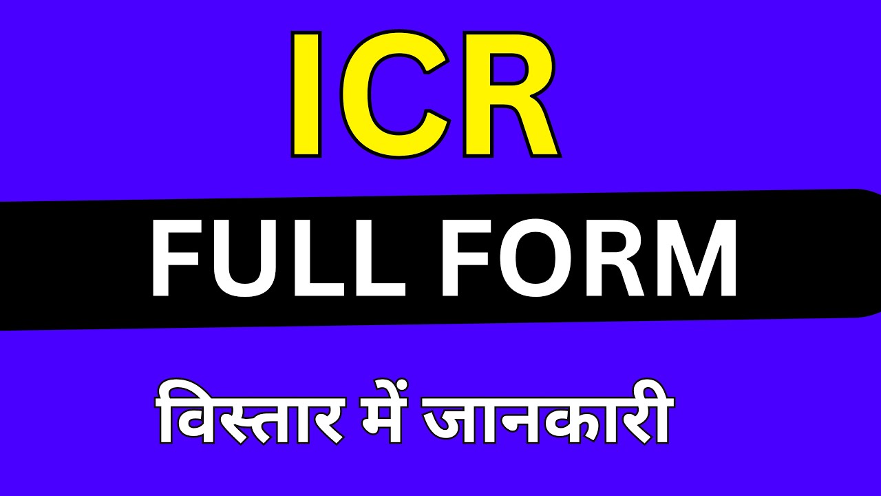 ICR Full Form - YouTube