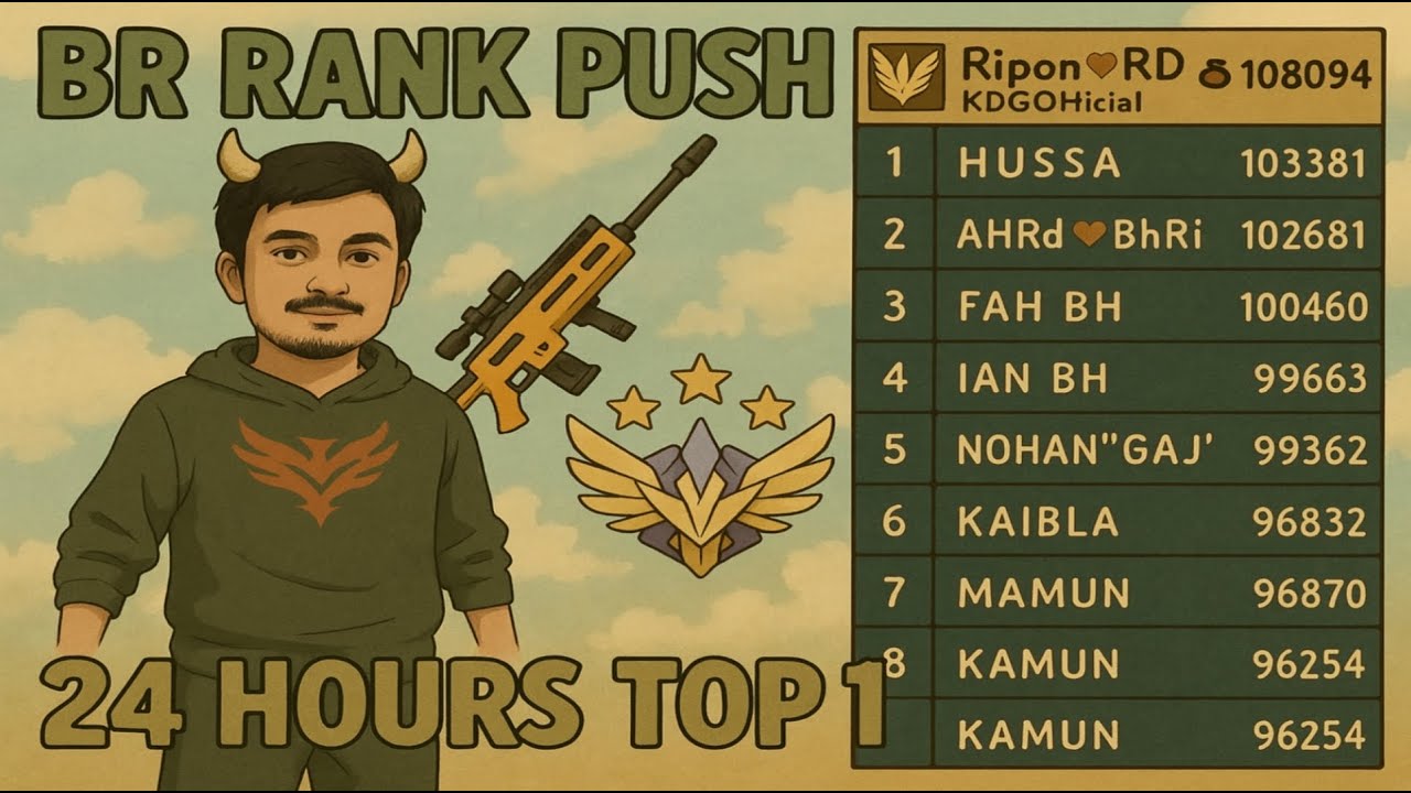 Bangladesh Top 1 // BD top 1 // Push V Badge Lobby FF LIVE Free Fire ...