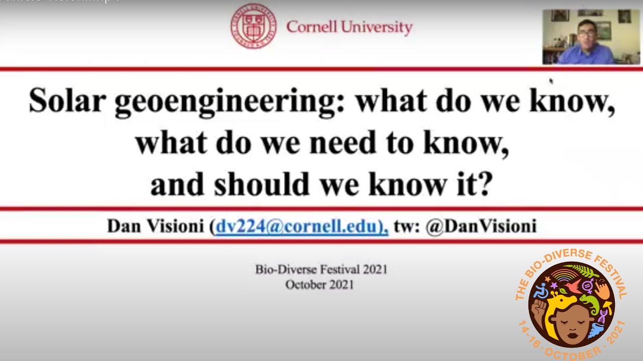 BDF 21 - Conservation and Climate: Solar geoengineering... - Dr Daniele ...