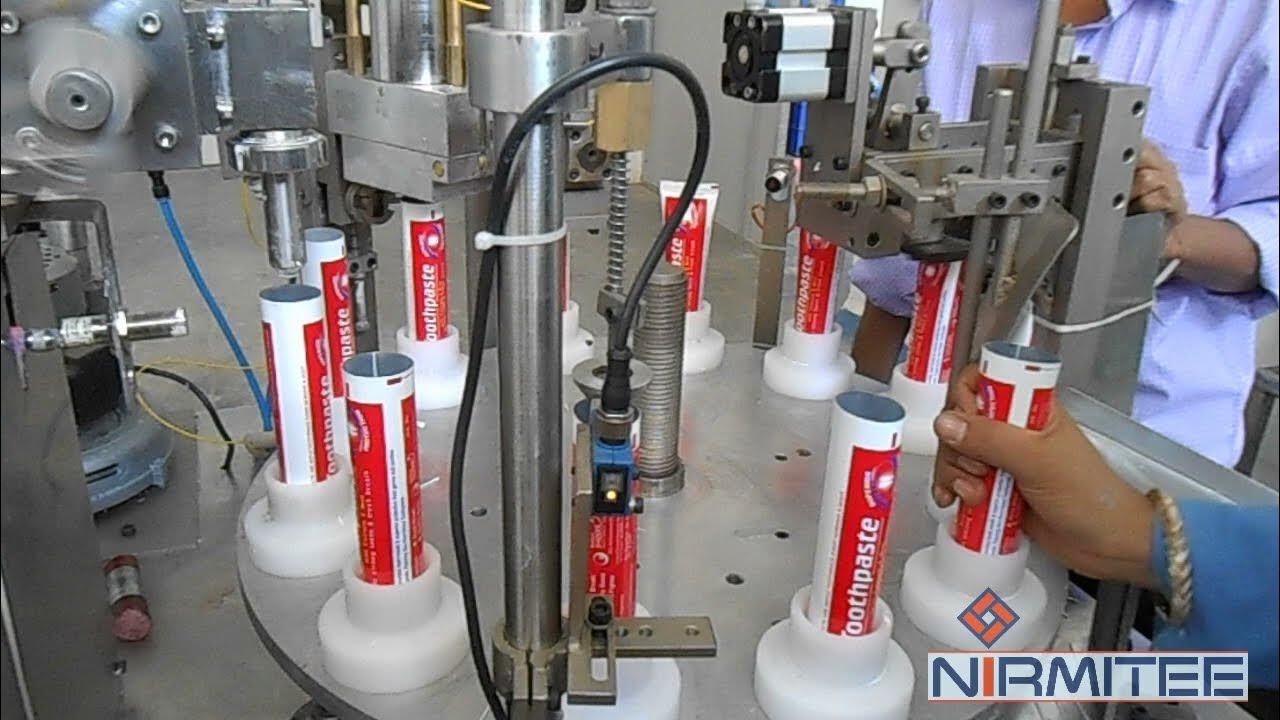 Rotary Tube Filling Machine - Lami Tubes (Speed 30 tpm) - YouTube