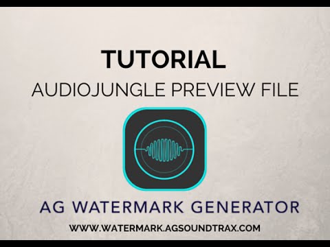 Make an Audiojungle Watermark File Less Than 1 minute. - YouTube