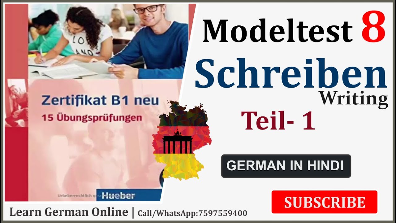 Zertifikat B1 Modellsatz | Modelltest-8| Schreiben Teil-1 | German ...