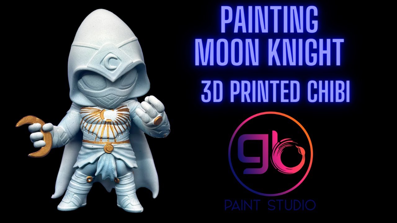 How to paint Moon Knight Chibi 3D printed - come dipingere Moon Knight ...