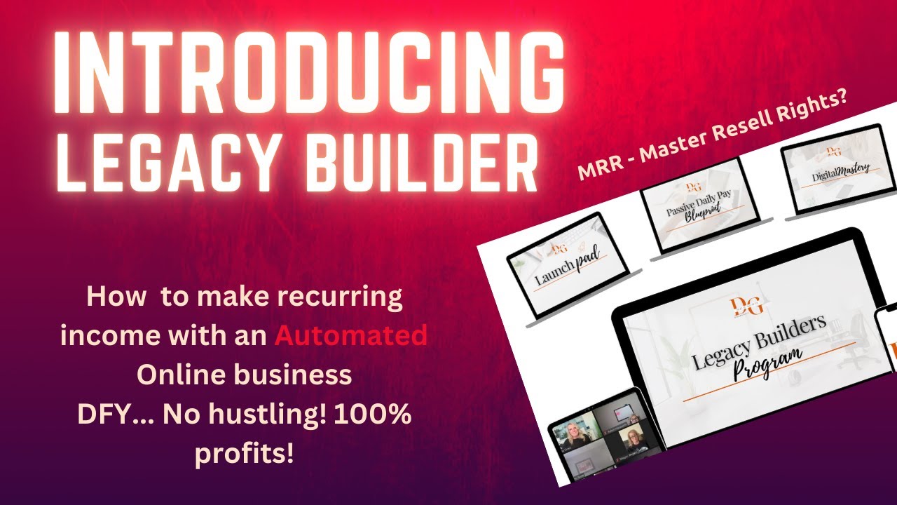 What is LEGACY BUILDER? How to make passive income with Master Rights ...