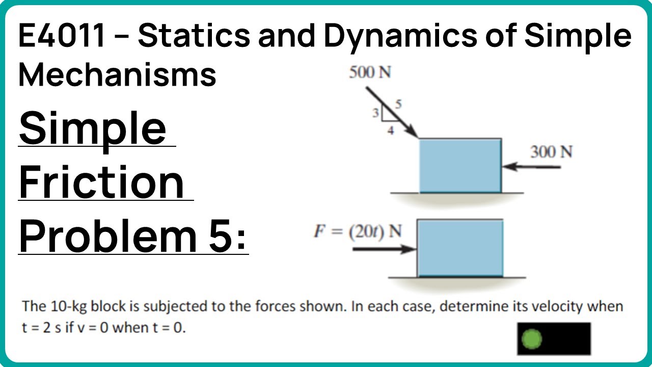 Simple Friction Problem 5 - YouTube